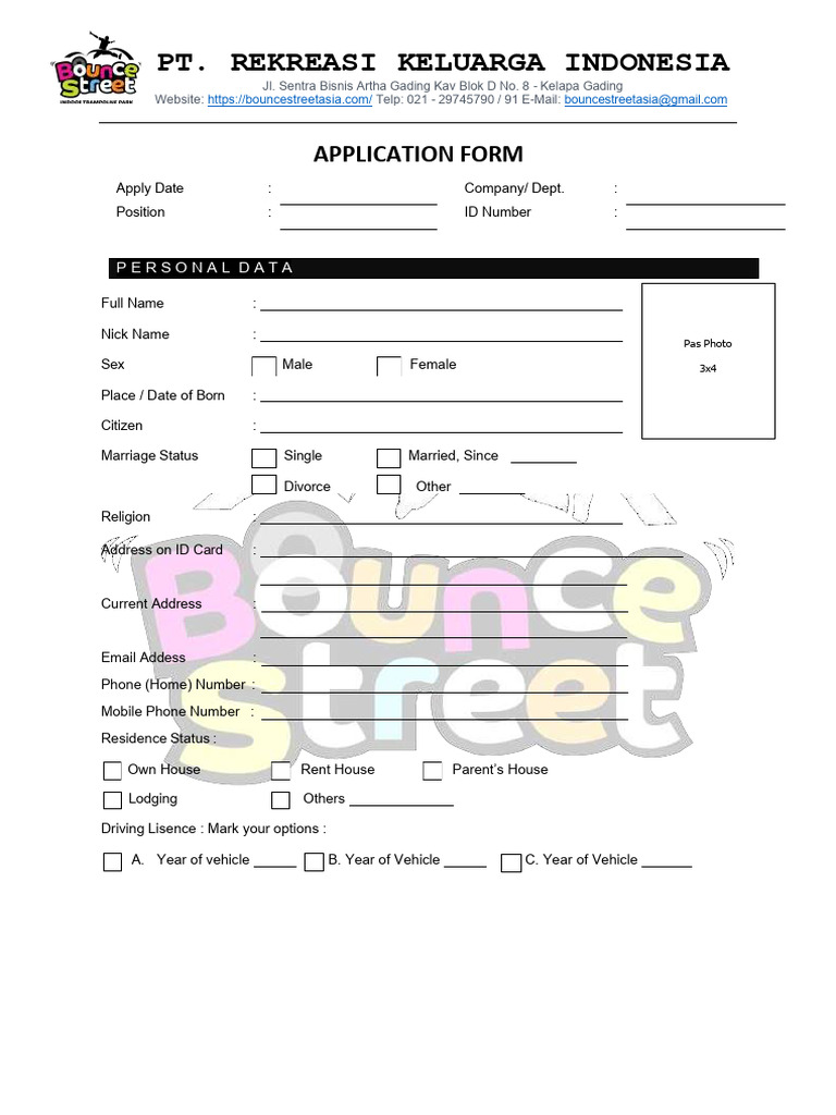 New Application Form BSA (5) | PDF