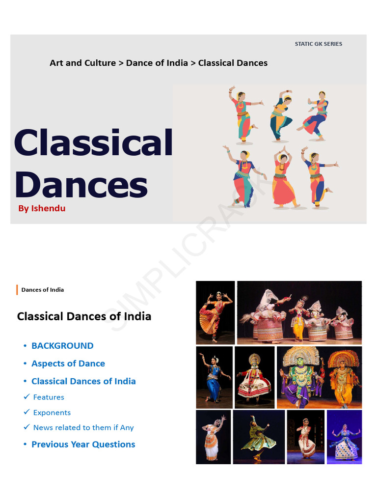 Classical Dances Static GK | PDF | Dances | Concert Dance