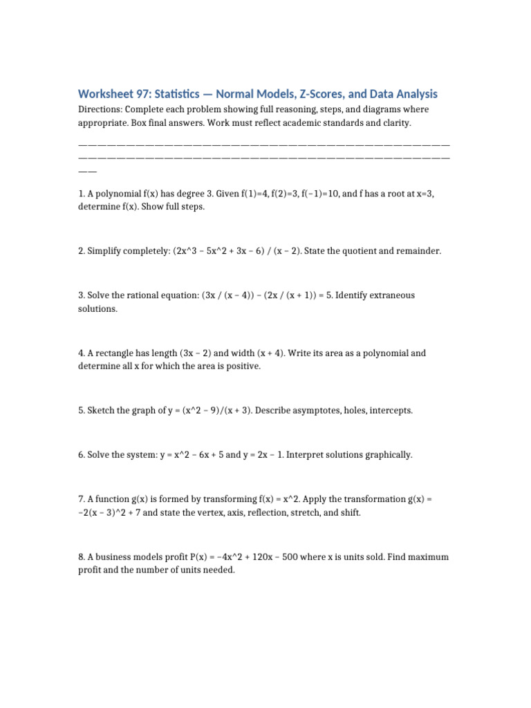 Worksheet 97 Full Academic | PDF