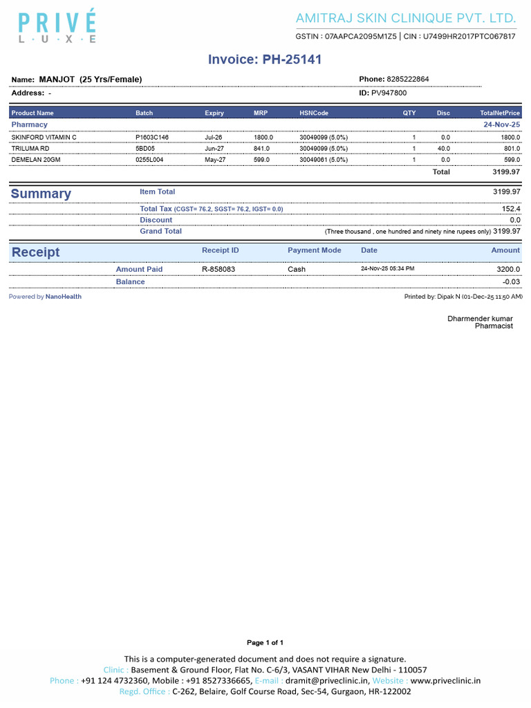 PH 25141 | PDF | Accounting | Payments