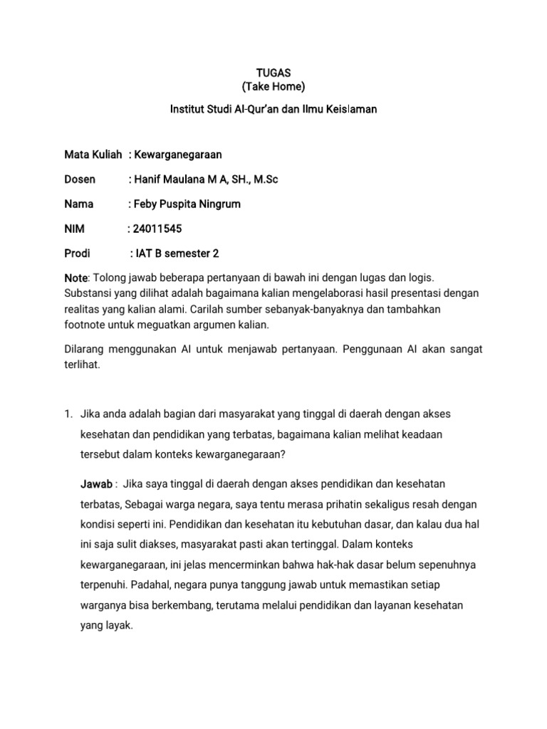 feby tugas UAS Kewarganegaraan | PDF