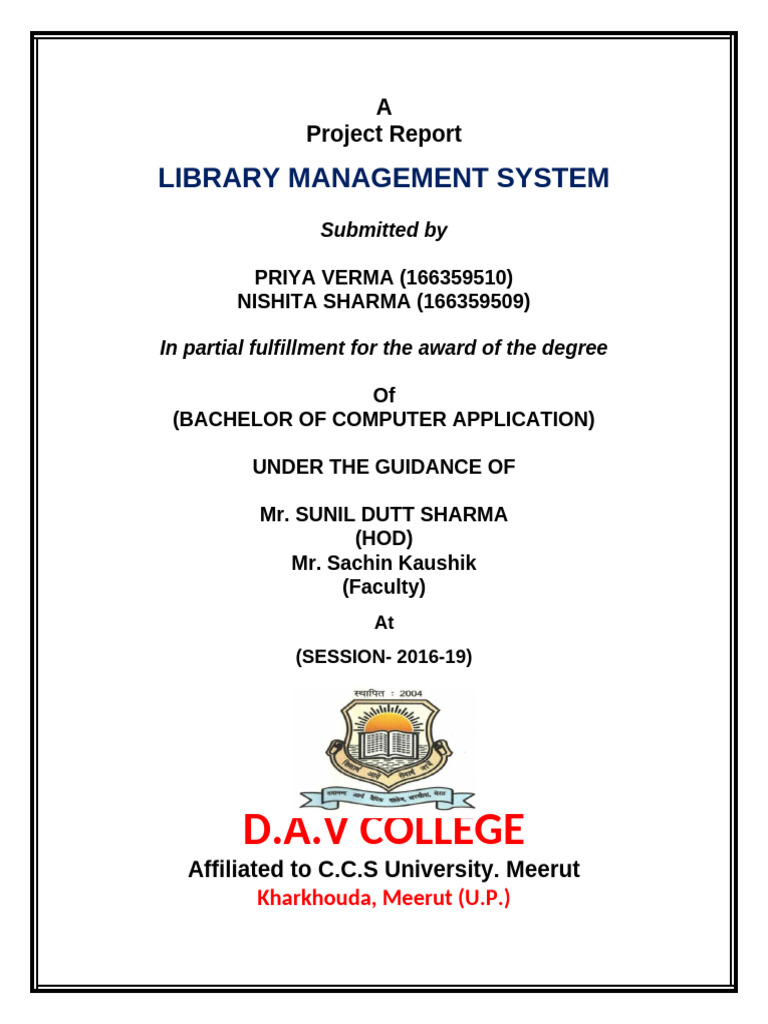 Library Management System Project Report | PDF | Databases | Use Case