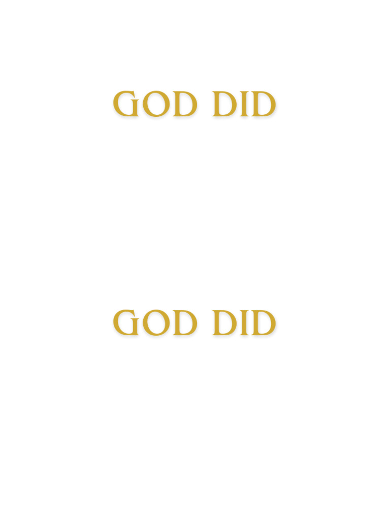God Did | PDF