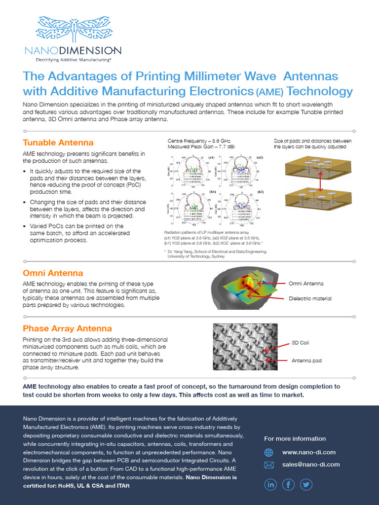 Printing Millimeter Wave Antennas With AME Technology - Brochure | PDF ...