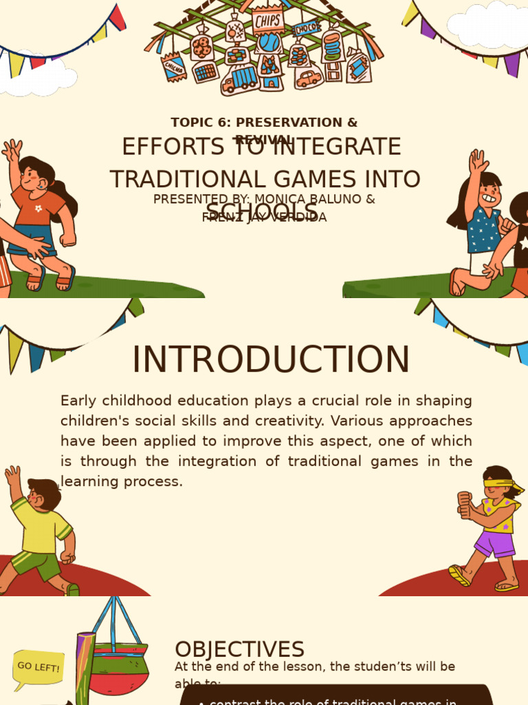 Traditional Games Topic 6 | PDF | Creativity | Early Childhood Education