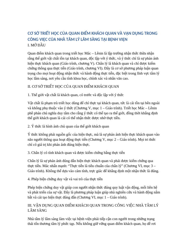 Bai Luan Quan Diem Khach Quan Va Van Dung | PDF