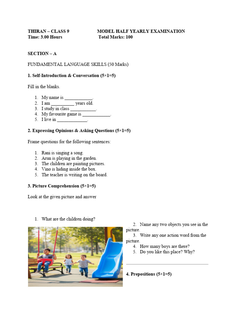 9th Thiran Model Ques | PDF | Pollution | Waste
