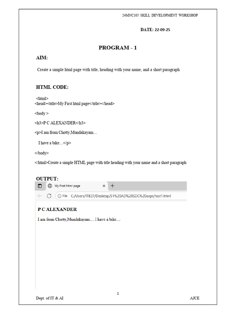 EXP1 | PDF