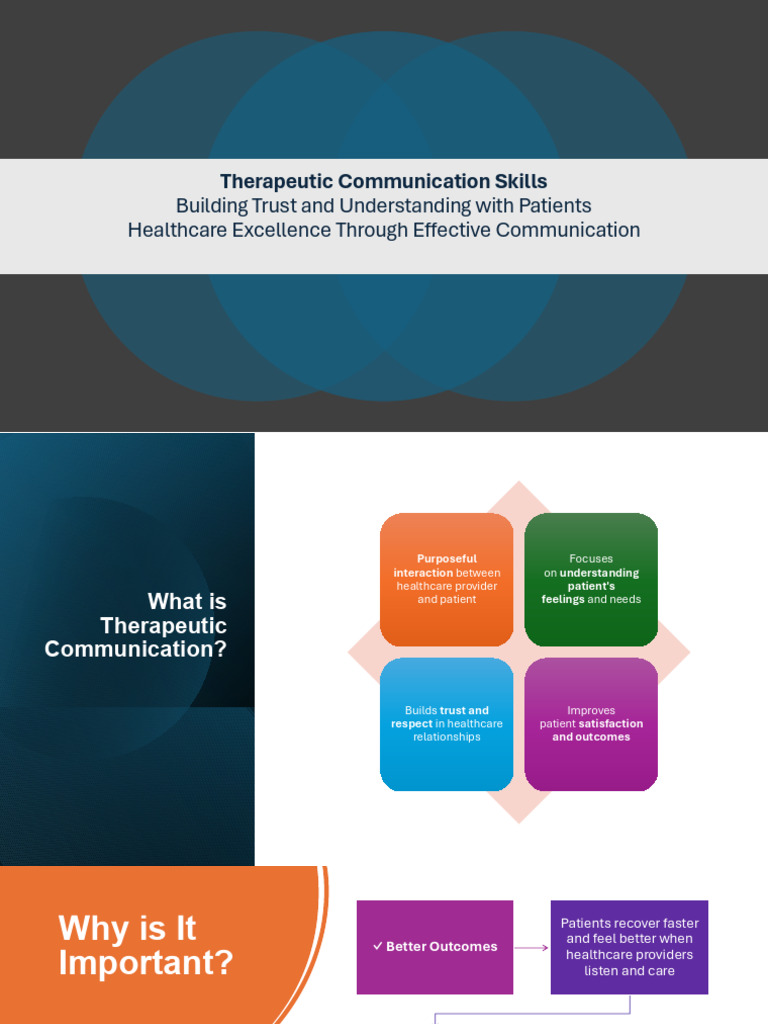 Therapeutic Communication Skills | PDF | Nonverbal Communication ...