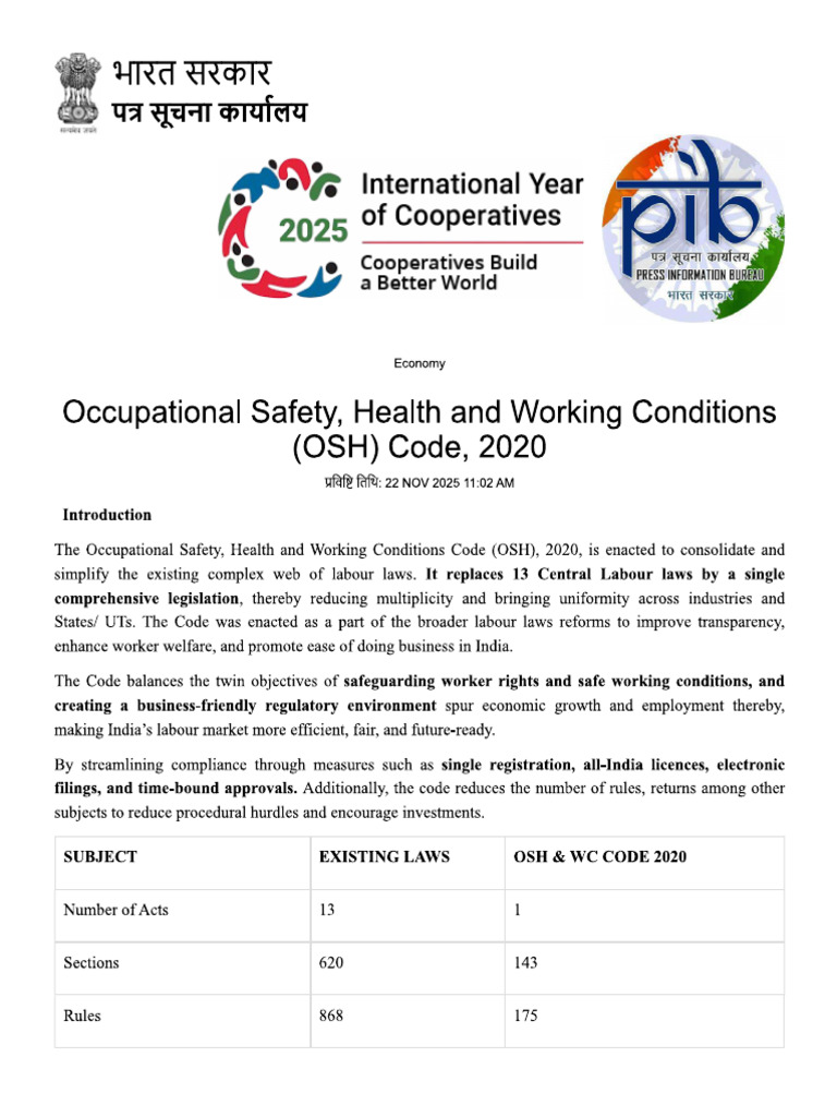 OHSA India | PDF