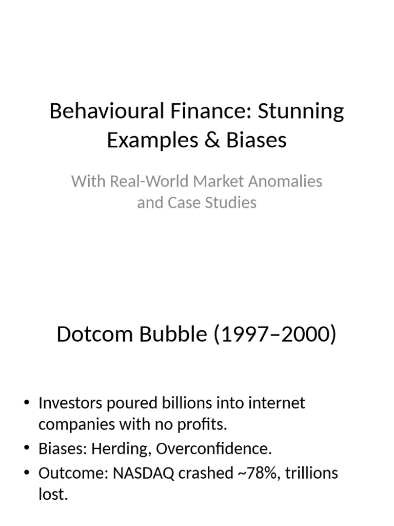 Behavioural Finance Examples With Charts | PDF