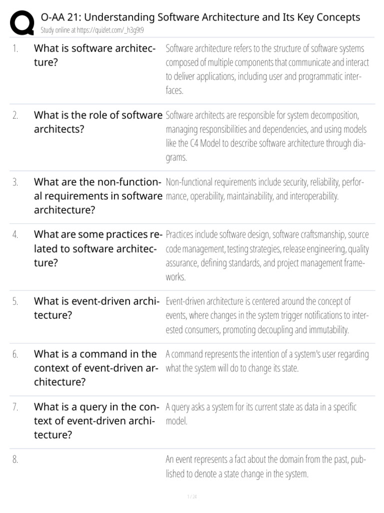 O-AA 21 Understanding Software Architecture and Its Key Concepts | PDF | Interoperability | System