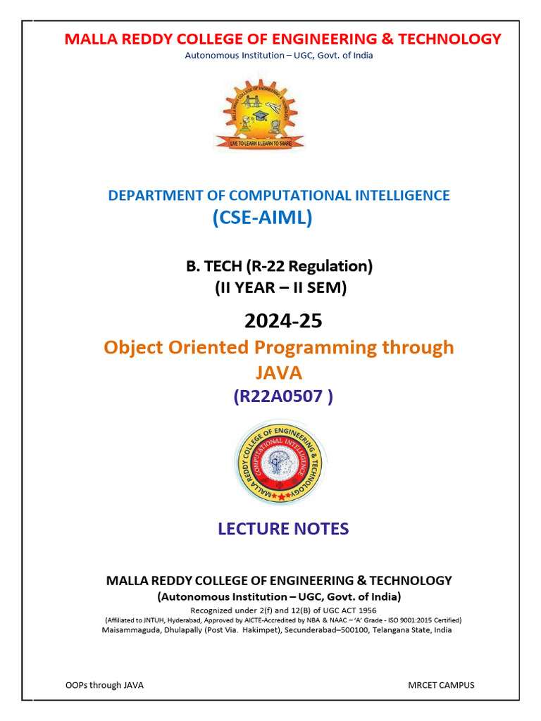 OOP Java | PDF | Method (Computer Programming) | Programming