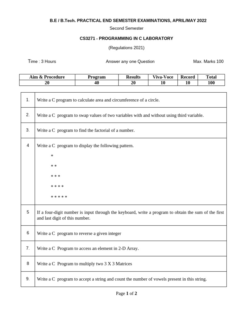 CS3271_SET2 | PDF | Numbers | Pointer (Computer Programming)