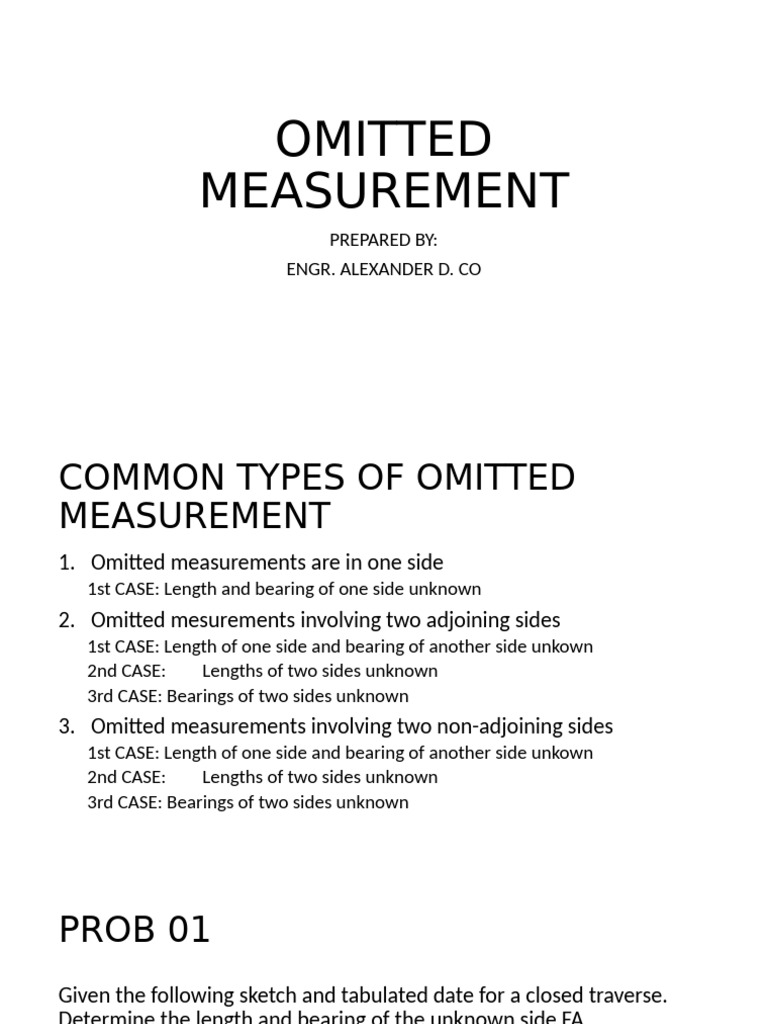 Lec 08 Ommited Measurement | PDF