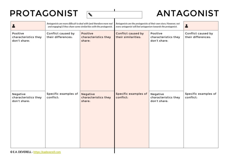 Protagonist vs. Antagonist Dynamics | PDF
