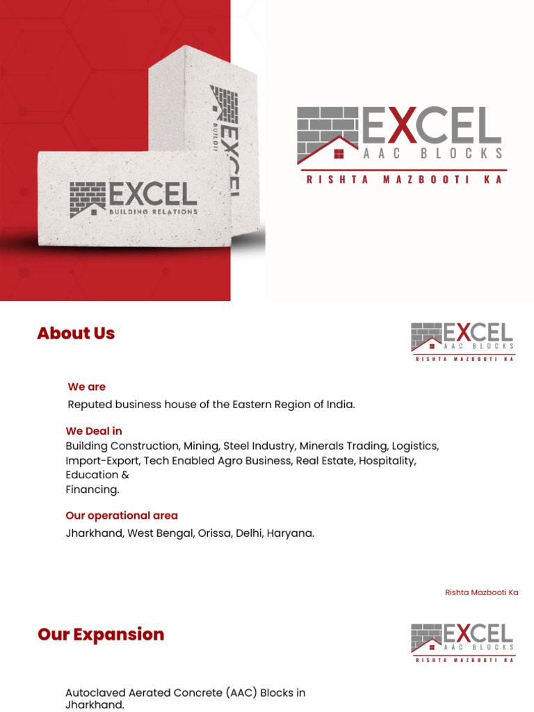Excel AAC Blocks: Eco-Friendly Construction Solutions | PDF | Brick ...