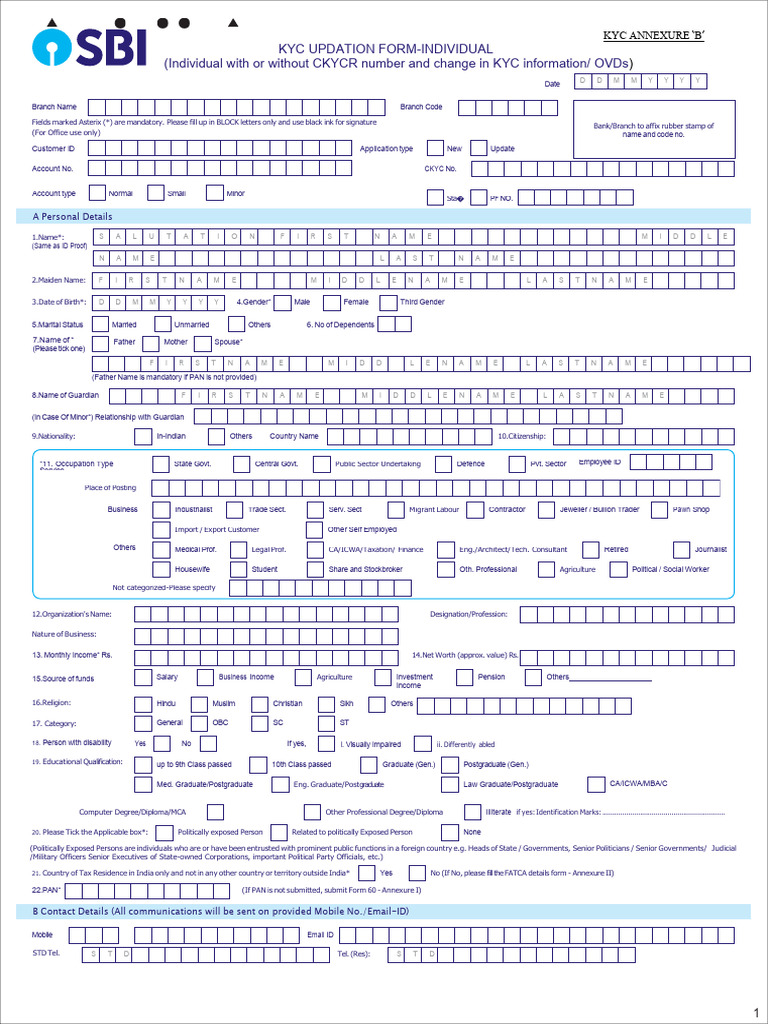 KYC Annexure B (2)_copy | PDF | Identity Document