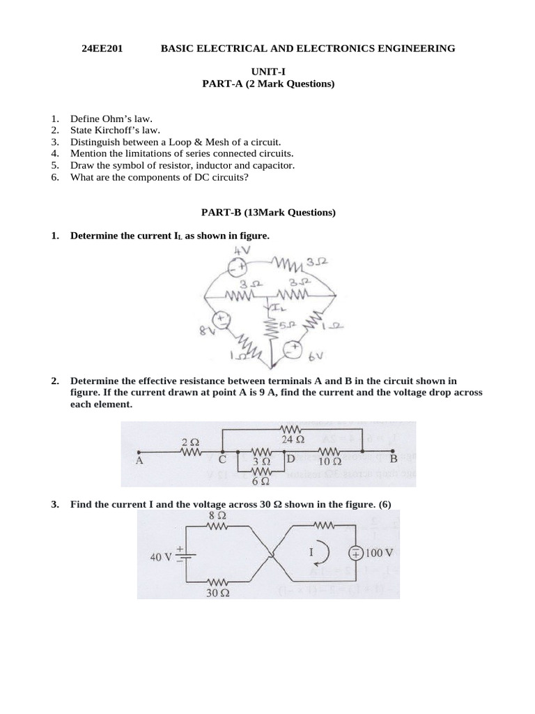 BEEE QB | PDF | Electrical Network | Ac Power