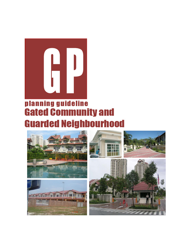 Gated Community Planning Guidelines | PDF | Traffic | Road