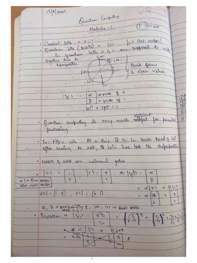 Quantum Computing Notes | PDF