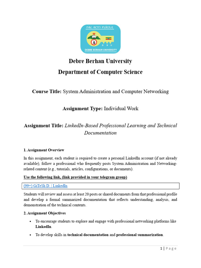 Group and Individual Assignments | PDF | File Transfer Protocol | Ip ...