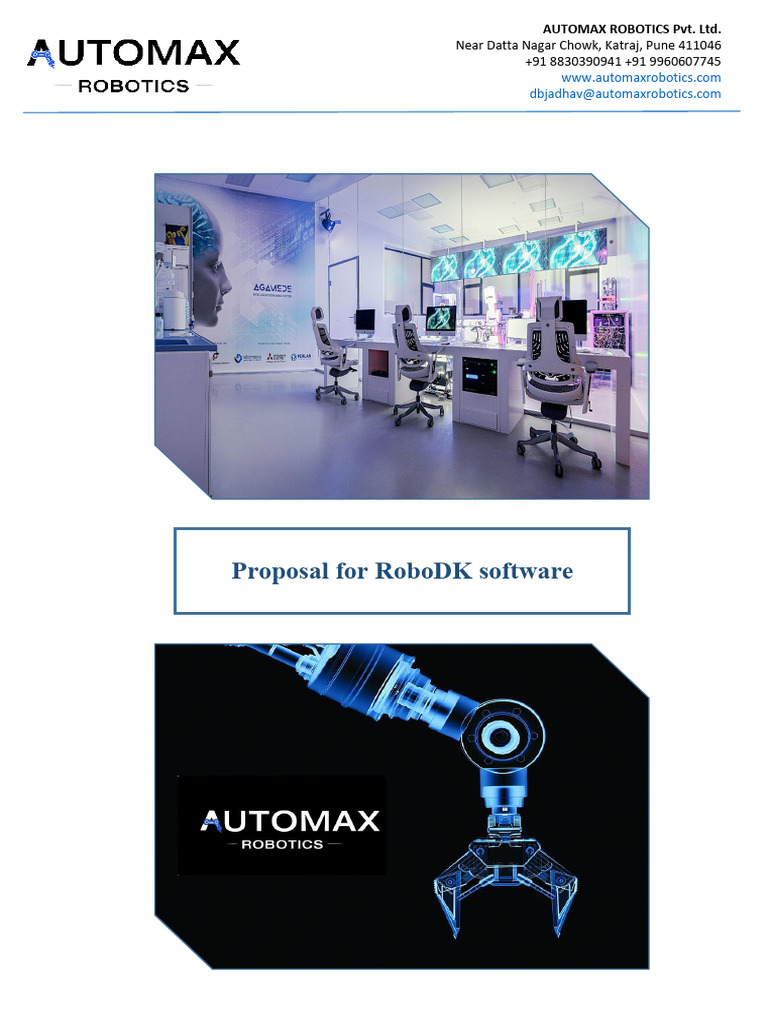 Automax Robotics PVT LTD RoboDK 25 Educational V4 | PDF | Robotics ...