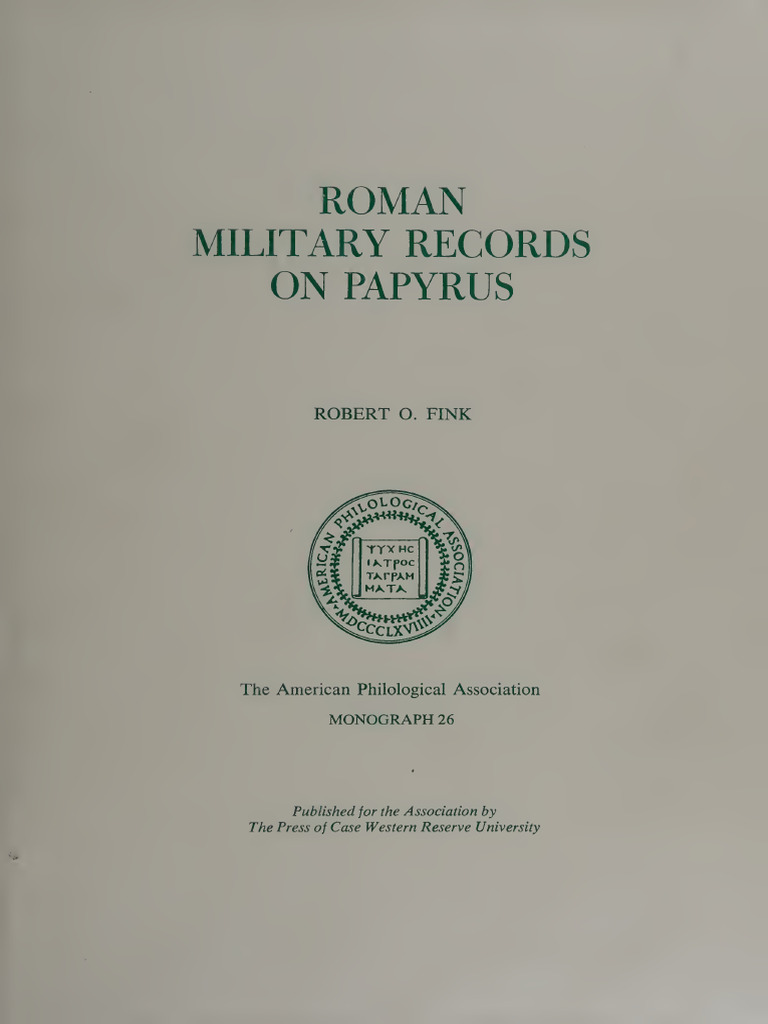 Roman Military Records on Papyrus | PDF | Ancient Rome | Military Of ...