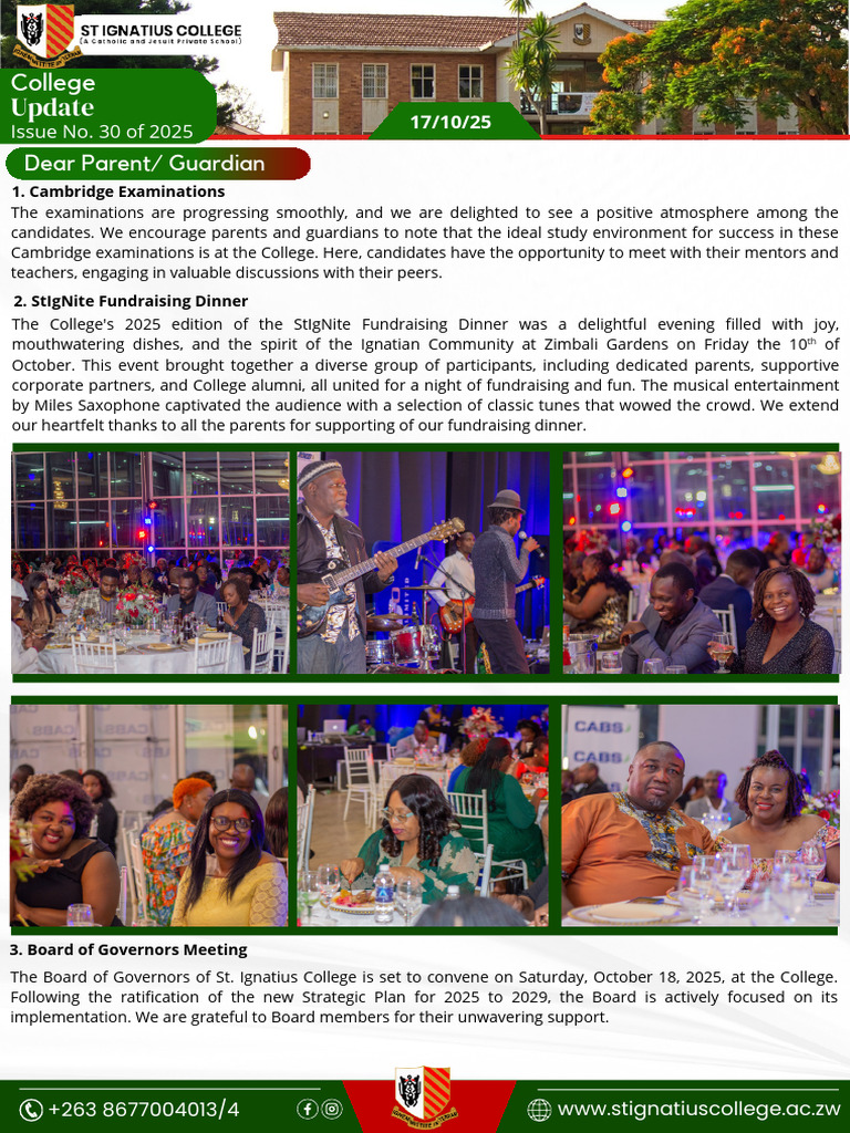 College Update No. 30 of 2025 | PDF | Entertainment | Sports
