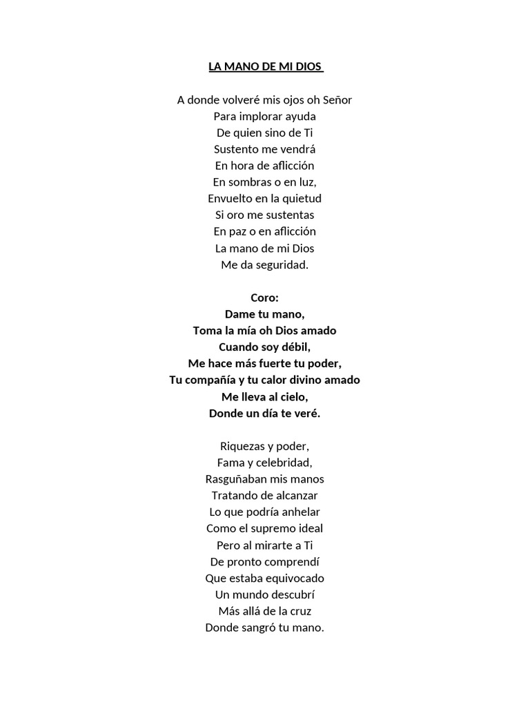 La Mano de Mi Dios | PDF