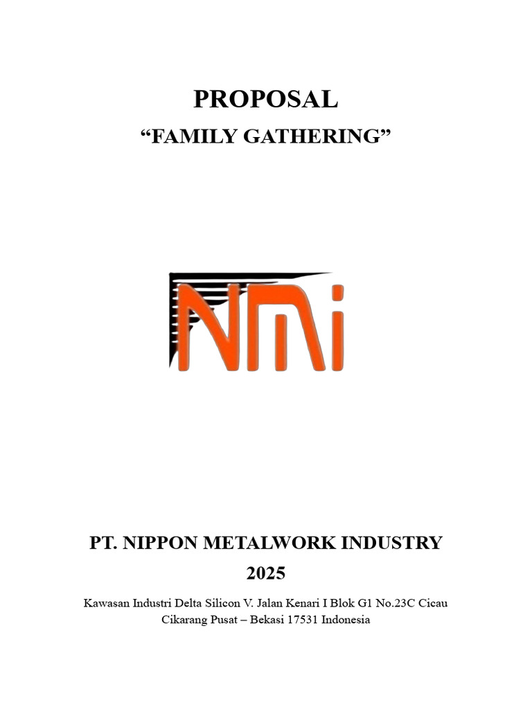 Proposal Family Gathering PT NMI 2025 | PDF