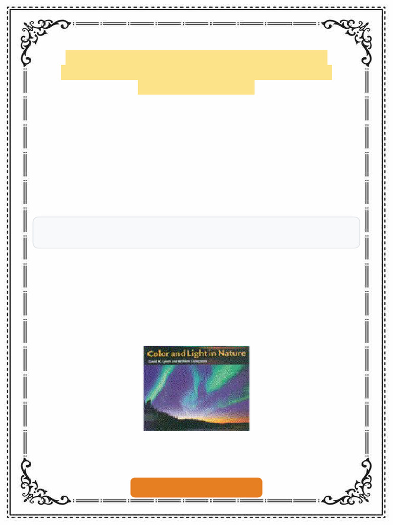 Color and Light in Nature 2nd Edition David K. Lynch Ebook All Formats ...