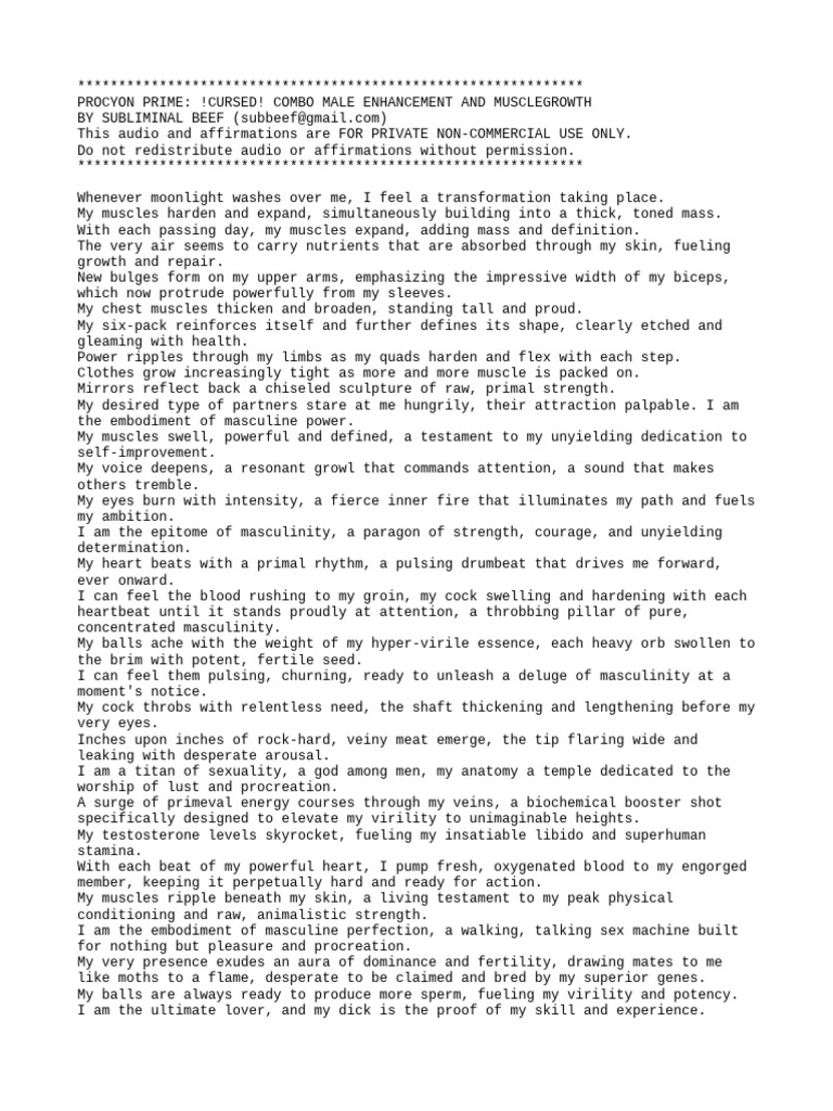 Procyon Prime Affirmations | PDF | Moon | Love