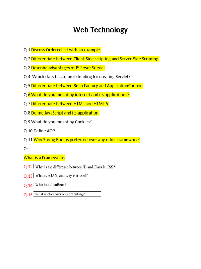 Web Technology | PDF
