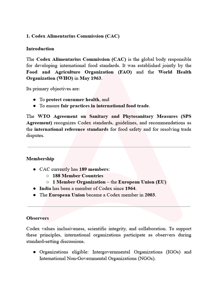 International Food laws | PDF