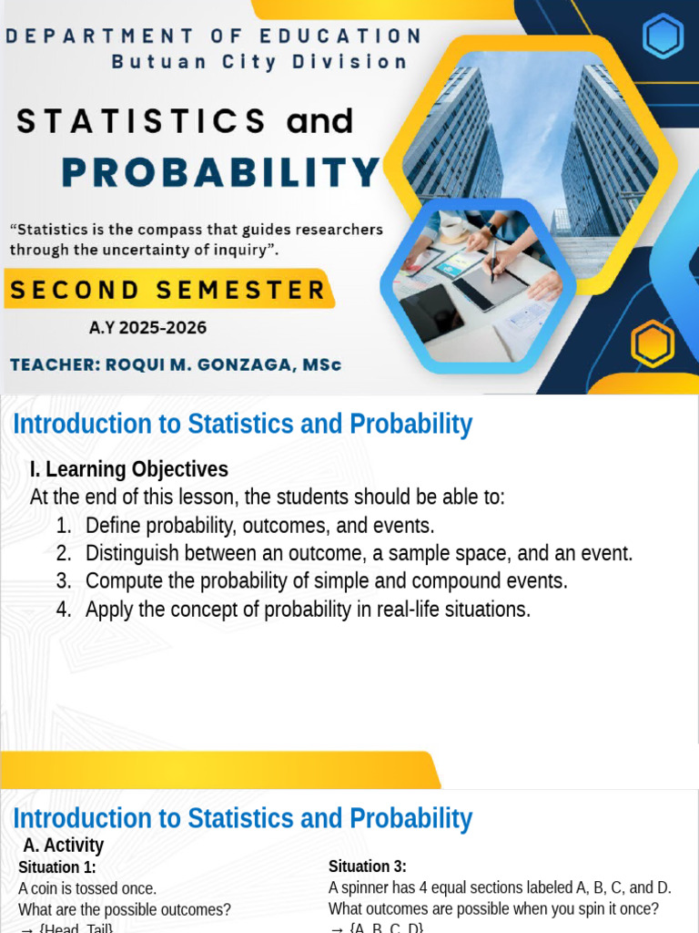L2 - Statistics and Probability | PDF | Probability | Probability Theory
