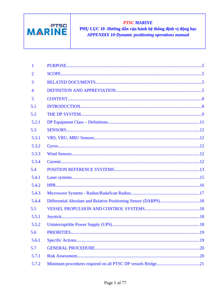 Appendix 10 DP Operations Manual | PDF | Global Positioning System