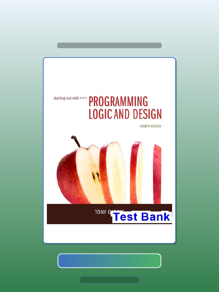 Starting Out With Programming Logic and Design 4th Edition Tony Gaddis ...