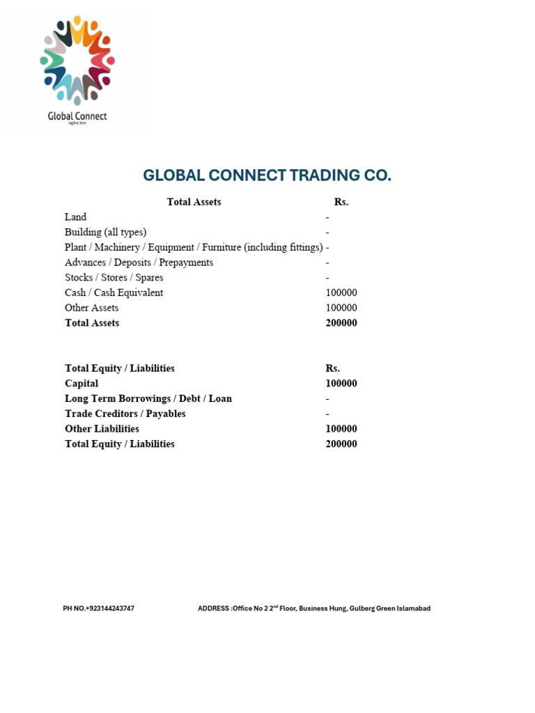 Global Connect Trading Co. Asset Overview | PDF