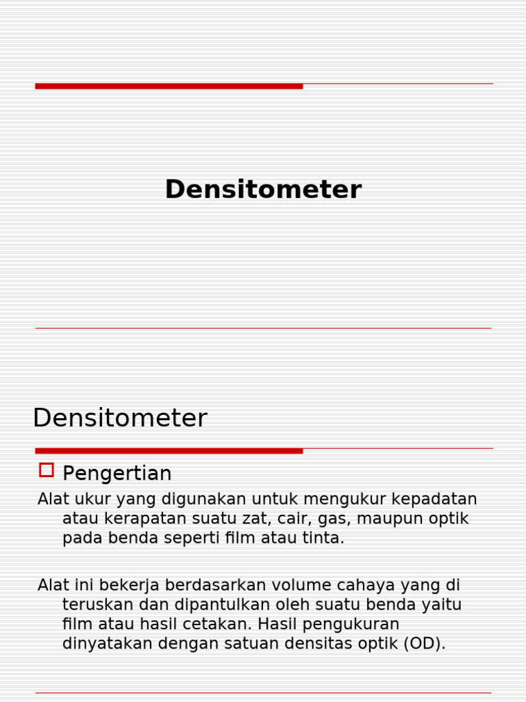 Densitometer | PDF