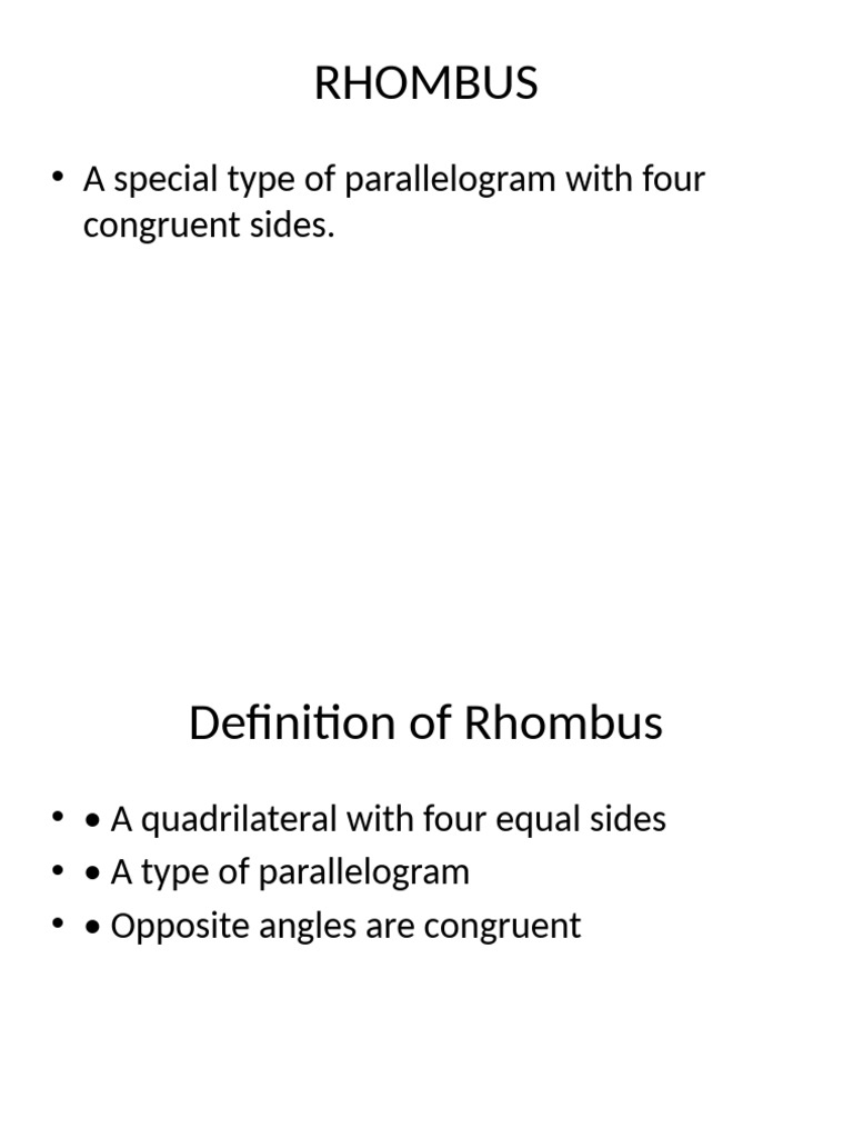 Rhombus Presentation 1 | PDF