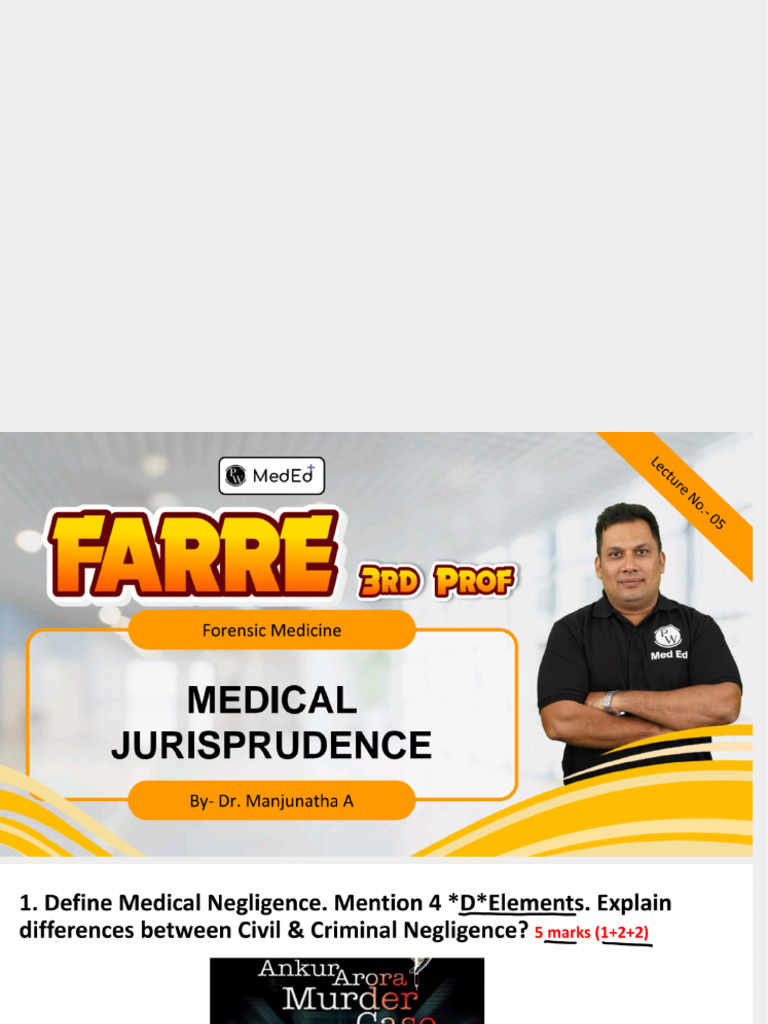 PDF Notes of Legal Procedure & Medical Law Ethics FMT MBBS 3rd Year | PDF
