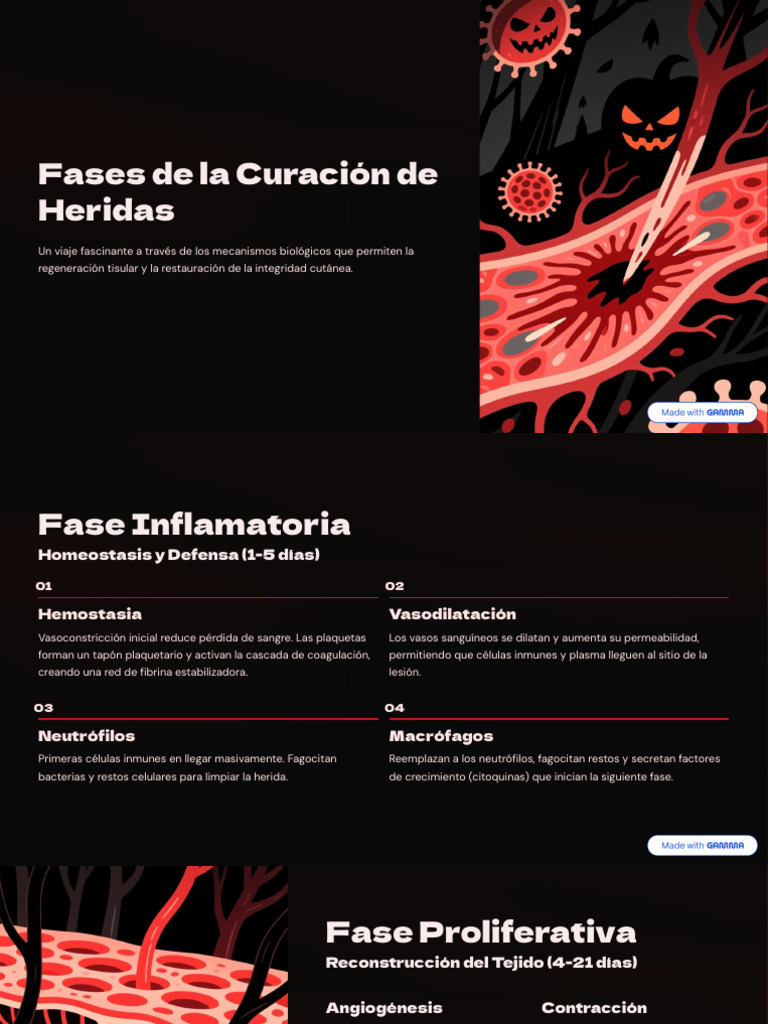 Fases de la Curación de Heridas: Guía Completa | PDF | Curación ...