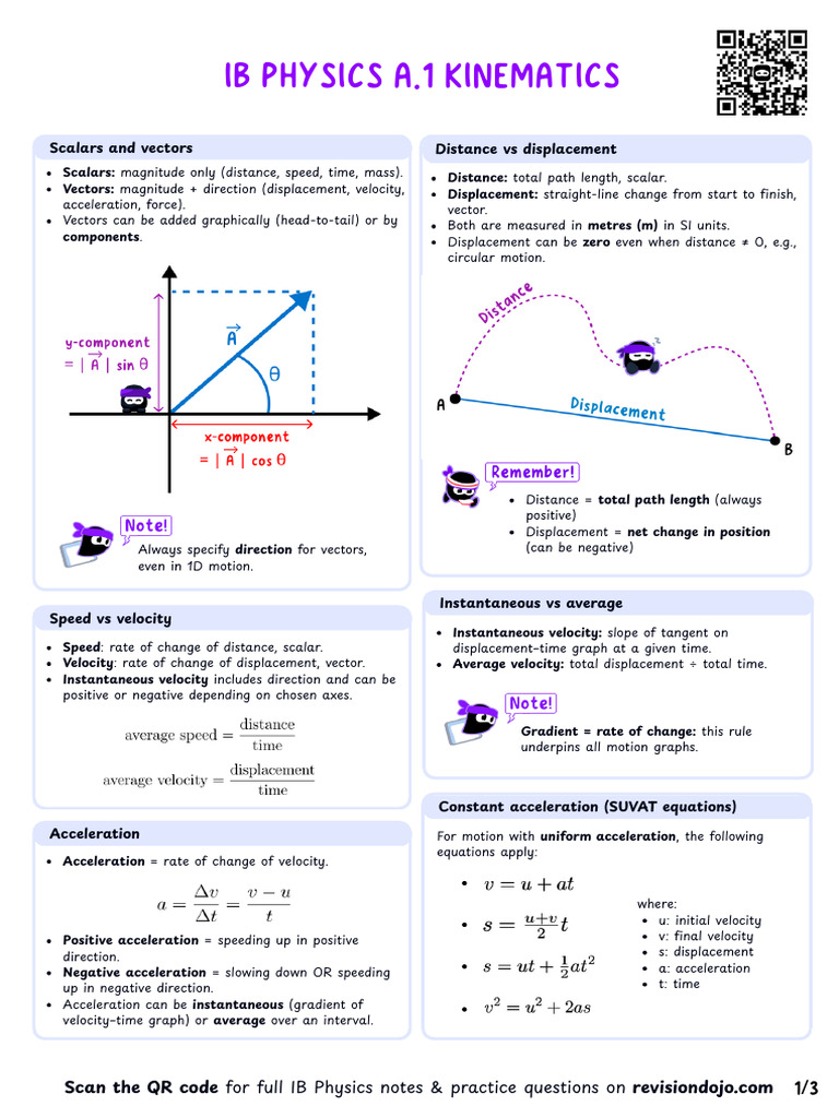 Kinematics: Scalars, Vectors, and Motion | PDF | Acceleration | Velocity