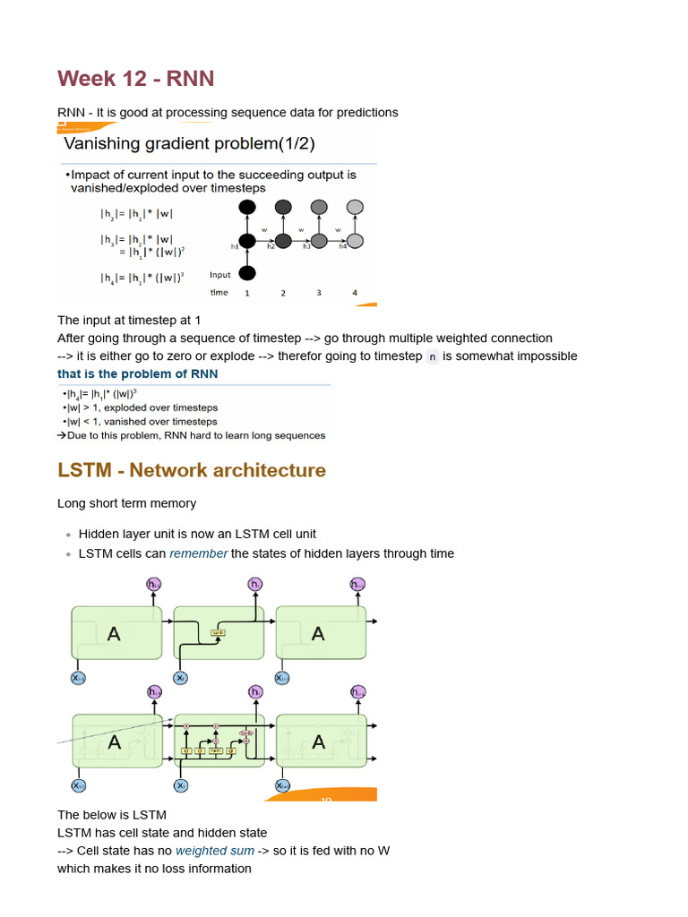 Week 12 - RNN | PDF | Speech Recognition | Applied Mathematics