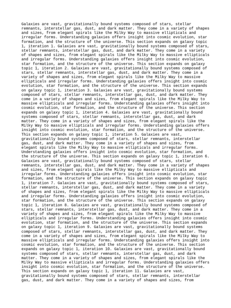 Galaxy Document 1 | PDF | Galaxy | Stars