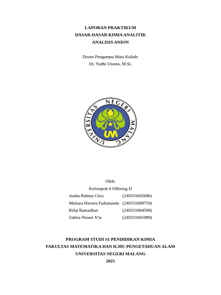 Analisis Anion | PDF