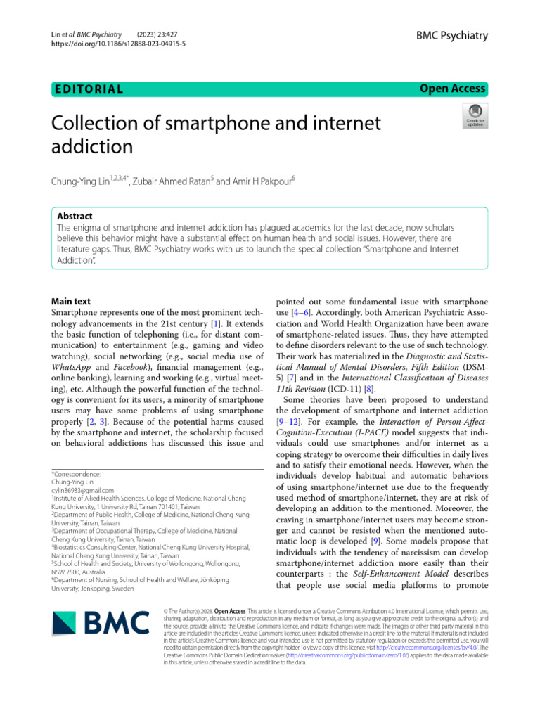 Collection of Smartphone and Internet | PDF | Psychiatry | Creative ...
