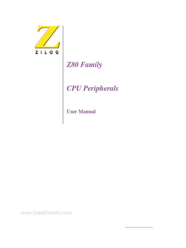 Z80 CPU Peripherals User Manual | PDF | Computer Architecture | Computing