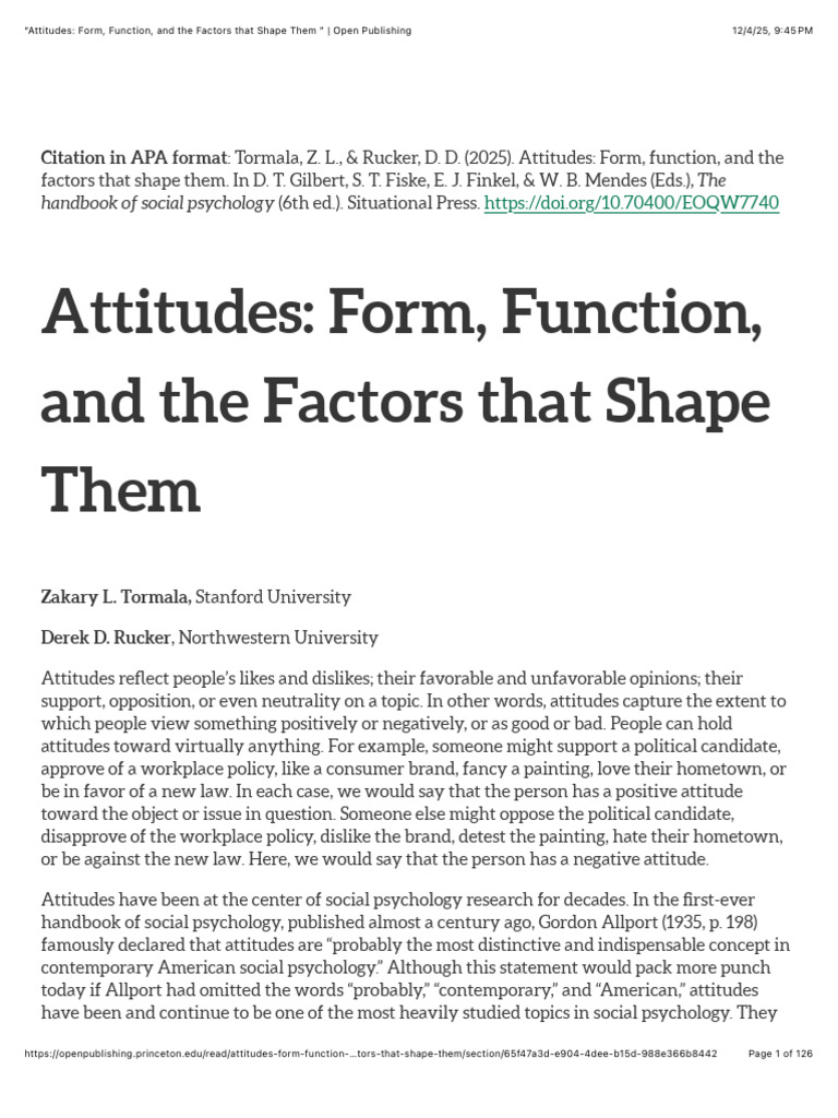 Understanding Attitudes: Key Insights | PDF | Attitude (Psychology ...